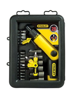 Stanley 22-Piece Pistol Grip Ratchet Screwdriver Set Yellow/Black ...