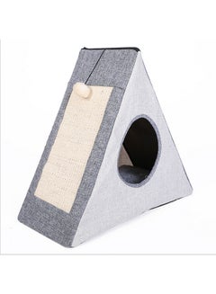 Generic Triangle Pet Cage With Scratching Board Grey 50x25x38cm KSA ...