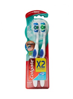 Colgate 2-Piece 360 Degree Whole Mouth Clean Toothbrush Multicolour ...