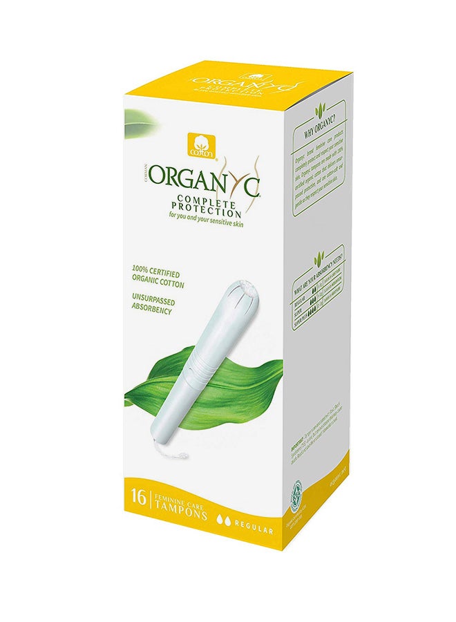 ORGANYC 16-Piece Regular Tampon White | Best Price UAE | Dubai, Abu Dhabi