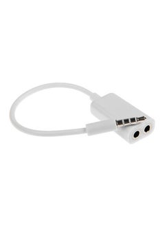 Generic 1-Male To 2-Female 3.5mm Audio Splitter White KSA | Riyadh, Jeddah