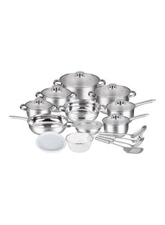 Insiya 21 Piece Stainless Steel Cookware Set Silver UAE | Dubai, Abu Dhabi