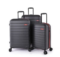 Track 3 Piece Travel Trolley Bag Set Black KSA | Riyadh, Jeddah
