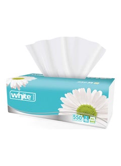 White Facial Tissues Mega Pack - 550 Tissues White 550 sheets Egypt ...