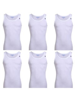 COTTONIL 6-Piece Dirby Sleeveless Tank Top Undershirts Set White Egypt ...