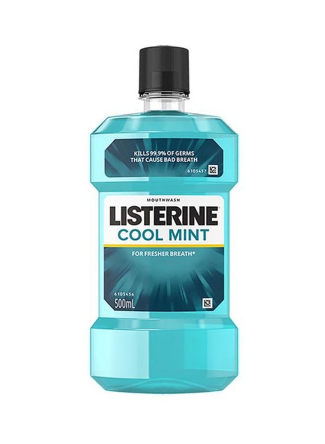 Listerine Cool Mint Antiseptic Mouthwash Blue 500ml | Best Price KSA ...