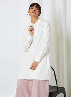 ANOTAH Plain Long Sleeve Tunic Off White Egypt | Cairo, Giza