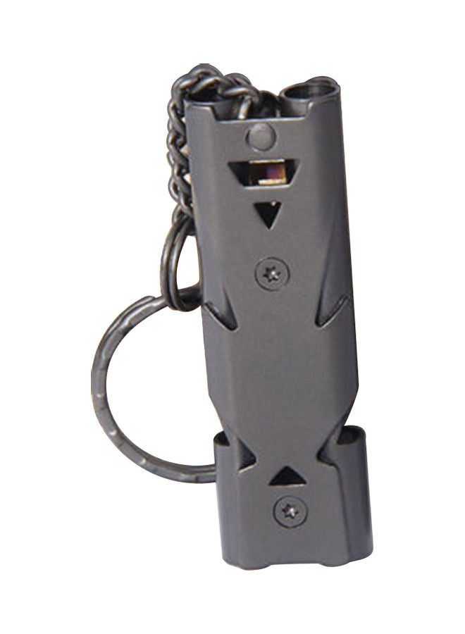 Generic Stainless Steel Emergency Lifesaving Whistle Double Tube SOS ...