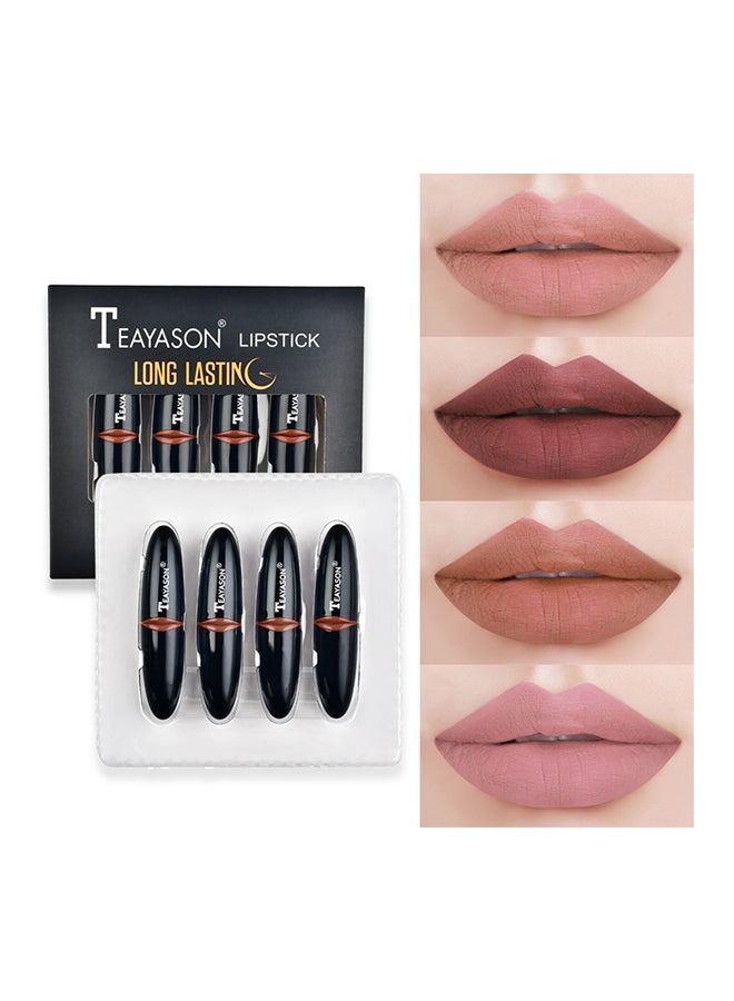 TEAYASON 4-Piece Matte Waterproof Lipstick Set Multicolour | Best Price ...