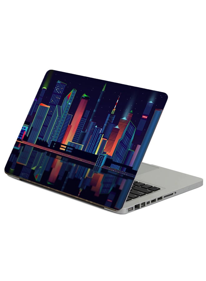 Fast Print City Vector Printed Laptop Sticker Multicolor | Best Price ...