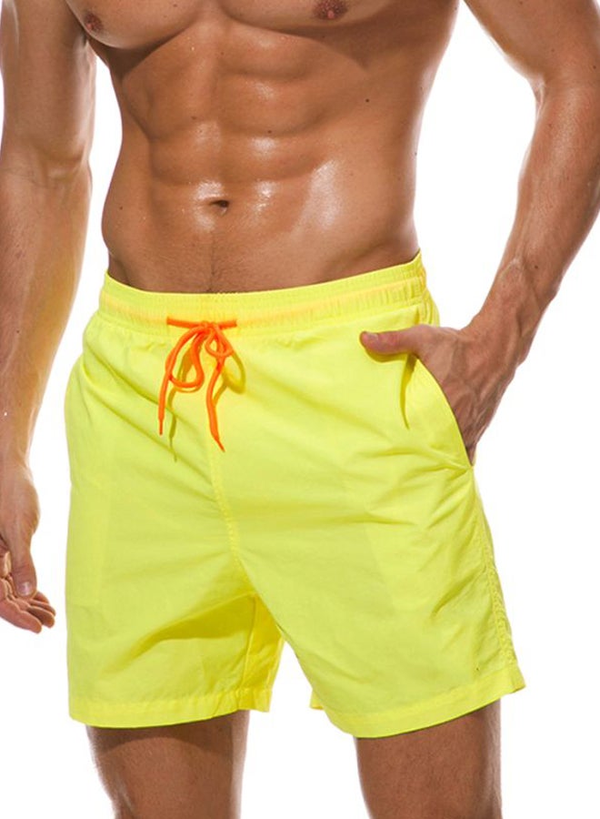 Generic Solid Beach Shorts Yellow | Best Price KSA | Riyadh, Jeddah