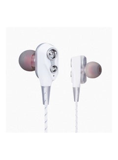 Generic Dual Moving Coils In-Ear Earphones With Mic White | Best Price ...