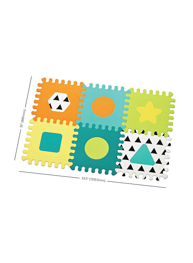 infantino 6-Piece Soft Foam Puzzle Mat Set - Multicolor 38.6x7.874x45 ...