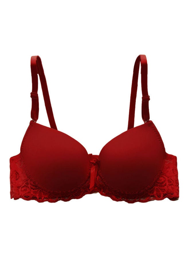 Generic Lace Push Up Underwired Bra Wine Red | Best Price KSA | Riyadh ...