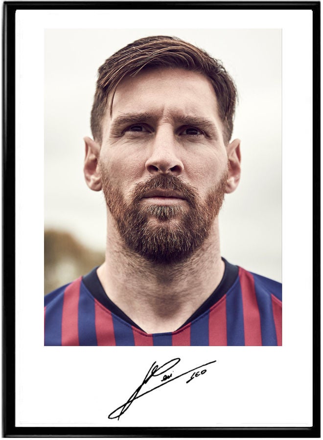Generic Lionel Messi Autographed Themed Poster With Frame Multicolour ...