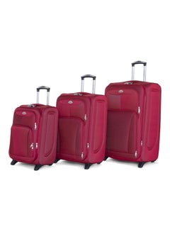 SENATOR Soft Shell Trolley Luggage Set of 3 Expandable Lightweight ...