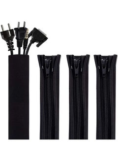 Generic 4-Pack Cable Management Sleeves Black UAE | Dubai, Abu Dhabi