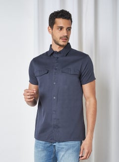 STATE 8 Basic Shirt Navy | Best Price KSA | Riyadh, Jeddah
