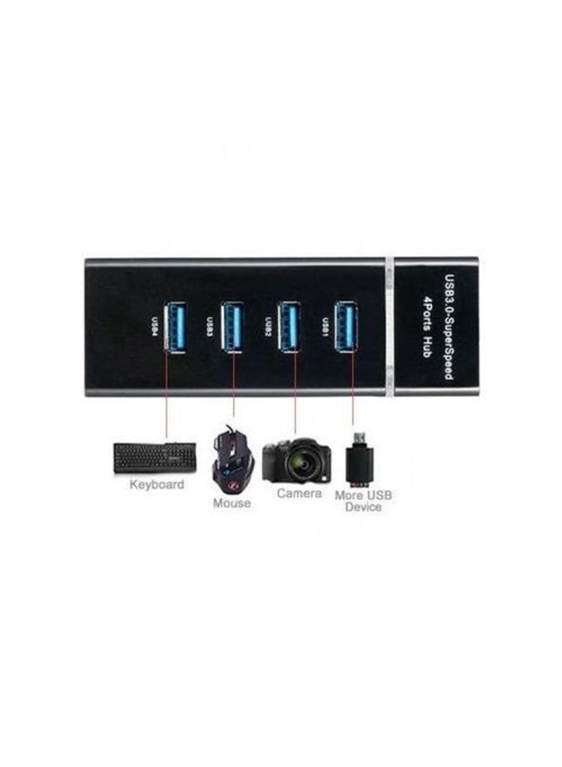 Generic Usb 3.0 Hub - 4 Ports - Superspeed 5Gbps black | Best Price UAE ...