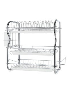 Generic 3-Tier Dish Rack Kitchen Supplie Silver/White 47 x 17 x 26.5cm ...
