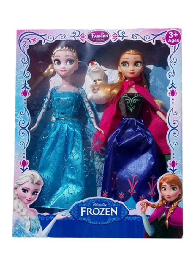Disney FROZEN Princess Elsa And Anna Frozen Doll Se For Girls Multicolored Authentic Design ‎12 ...