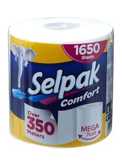 Selpak Comfort Mega Roll Kitchen Paper Towel 1650 Sheets, 350 Meters ...