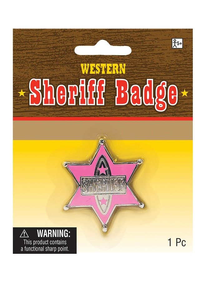 COSTUMES USA Sheriff Pink Badge Fancy Role Play Costume Accessories ...
