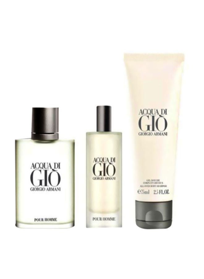 GIORGIO ARMANI 3- Piece Acqua Di Gio EDT Gift Set EDT Spray (100), EDT ...