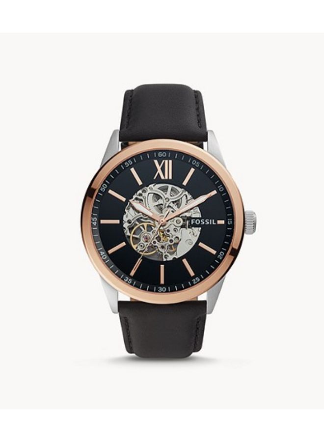 FOSSIL Men's Round Shape Leather Band Chronograph Wrist Watch BQ2383 ...
