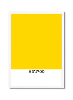 Generic Pantone Ffd700 Printed Poster Yellow/White 30x20cm UAE | Dubai ...