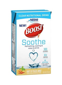 Nestle Pack Of 27 Boost Soothe Hint Of Peach-Mint Clear Nutritional ...