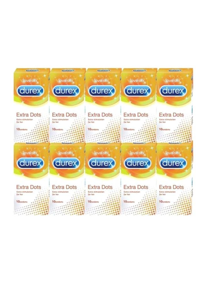 Durex 100-Piece Extra Dots Condom Set | Best Price UAE | Dubai, Abu Dhabi