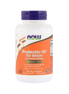 Now Foods Probiotic-10 100 Billion Dietary Supplement - 60 Veg Capsules ...