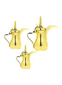 Alsaif 3-Piece Stainless Steel Dallah Set Gold KSA | Riyadh, Jeddah