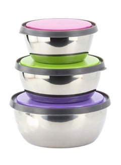 Sharpdo 3 Piece Crisper Food Container Set Silver/Green/Purple KSA ...