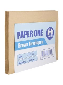 PaperOne 20-Piece Envelope Set Brown UAE | Dubai, Abu Dhabi