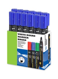 FIS 12-Piece Broad Permanent Markers Set Black/Blue UAE | Dubai, Abu Dhabi