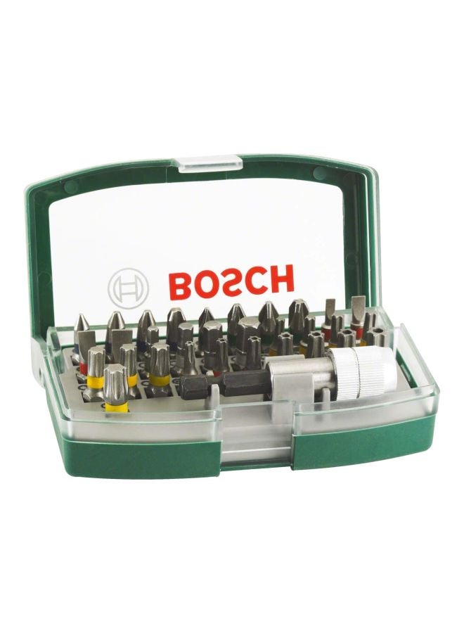 BOSCH 32-Piece Screwdriver Bit Set Green/Silver/White | Best Price KSA ...
