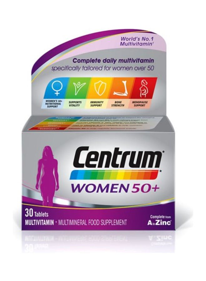 Centrum 50+ Multivitamins Food Supplement - 30 Tablets | Best Price KSA ...