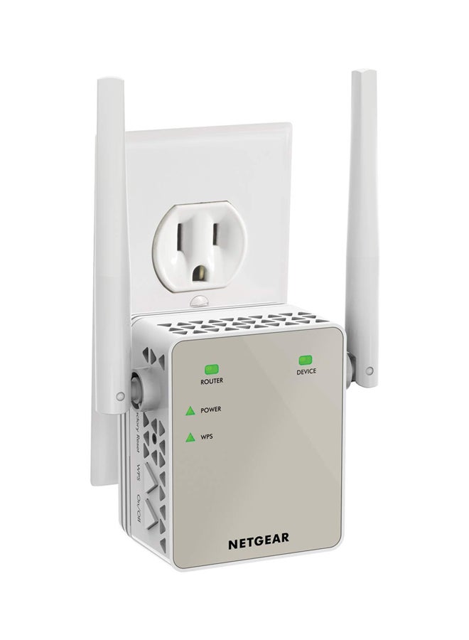 NETGEAR Simultaneous Dual-Band Wall-Plug Wi-Fi Booster White/Grey ...