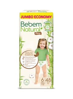 Bebem 48-Piece Extra Large Natural Pants Diaper Size 6 Jumbo 15+ KG ...