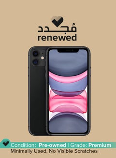 Apple Renewed - iPhone 11 Dual SIM With FaceTime Black 128GB 4G LTE ...
