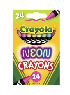 Crayola 24 ct. Neon Crayons 11.43x7.15x2.7cm UAE | Dubai, Abu Dhabi