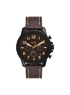 FOSSIL Men's Bowman Round Shape Leather Band Chronograph Wrist Watch 22 ...