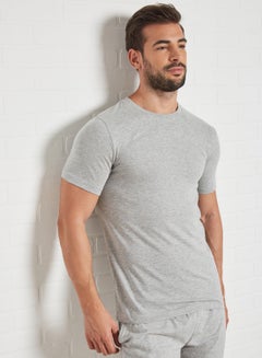 Sivvi x D'Atelier Cotton T-Shirt and Shorts Pyjama Set Grey Egypt ...
