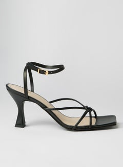 VERO MODA Livo Leather Mid-Heel Sandals Black Egypt | Cairo, Giza