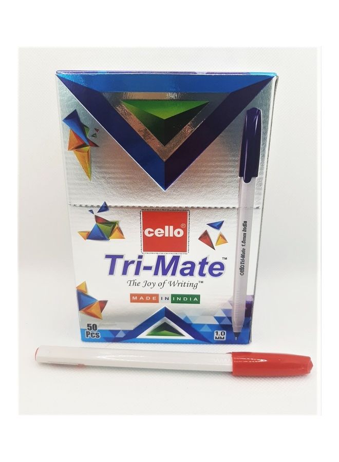 Cello 50-Piece Tri-Mate Ball Pen Red | Best Price UAE | Dubai, Abu Dhabi
