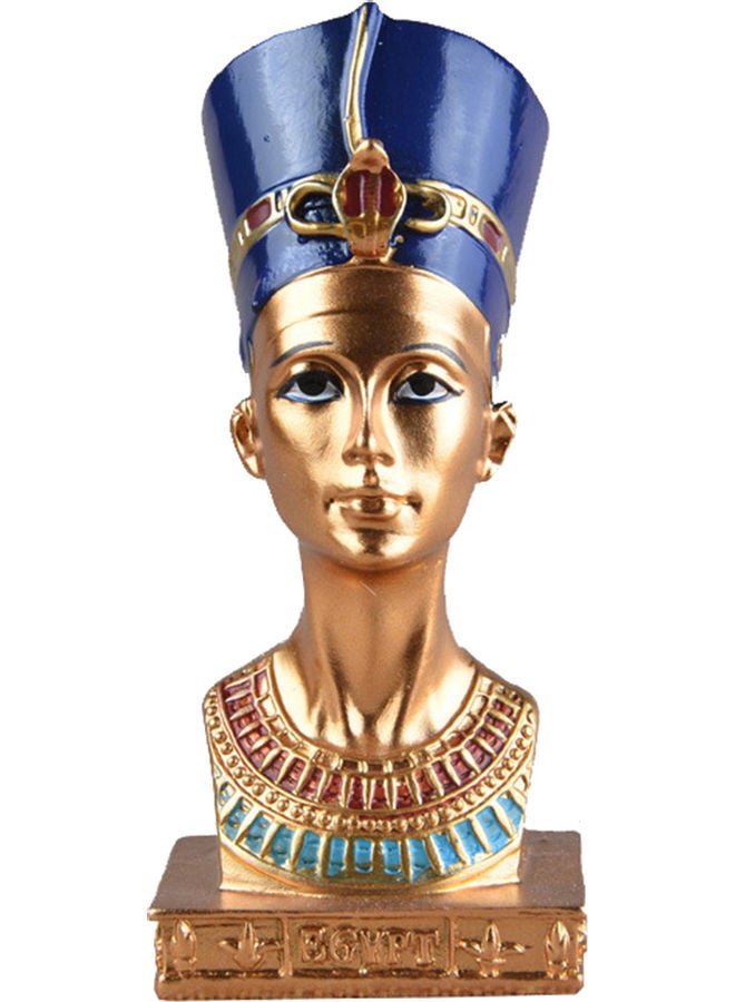 Generic Retro Egyptian Queen Bust Statue Resin Figurine Gold/Blue ...