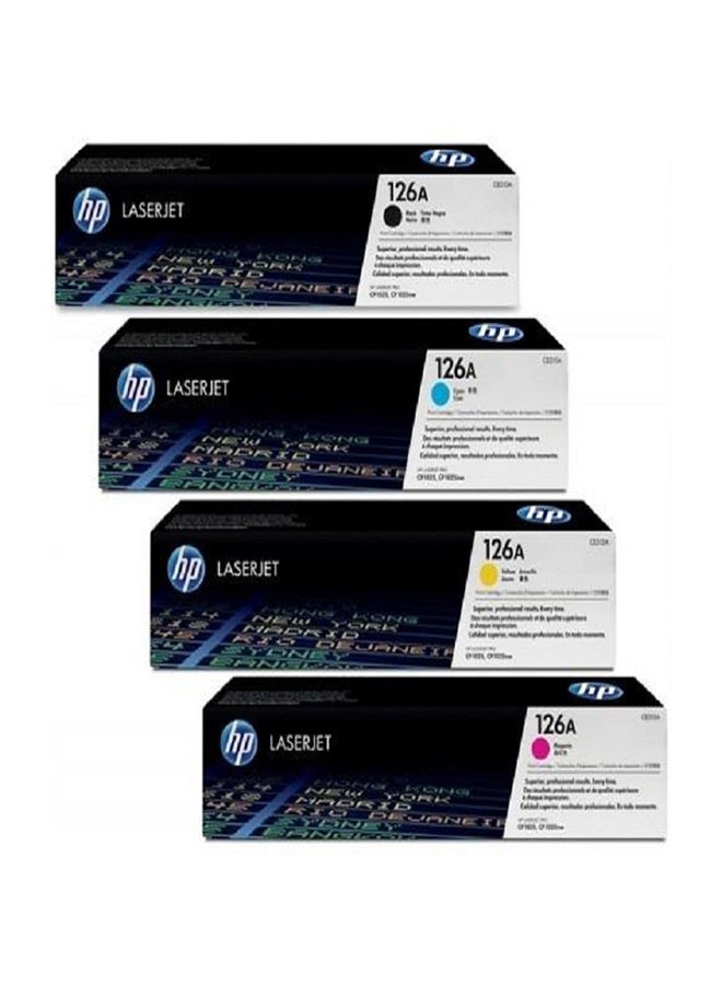 HP 126A Pack Of 4 LaserJet Ink Toner Set Multicolour | Best Price KSA ...