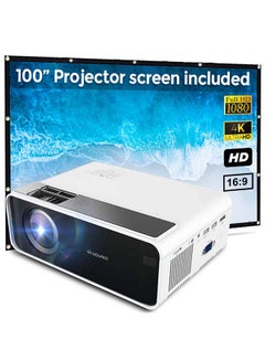Wownect Mini LED Projector 4K 1500 Lumens Airplay / Miracast With 100 ...